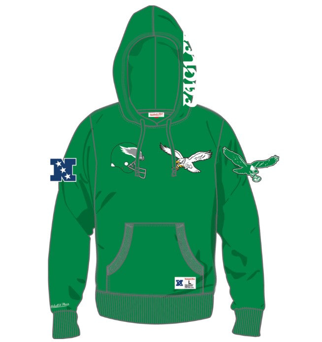 Philadelphia Eagles Mitchell & Ness Heritage City Connection Green Hoo ...