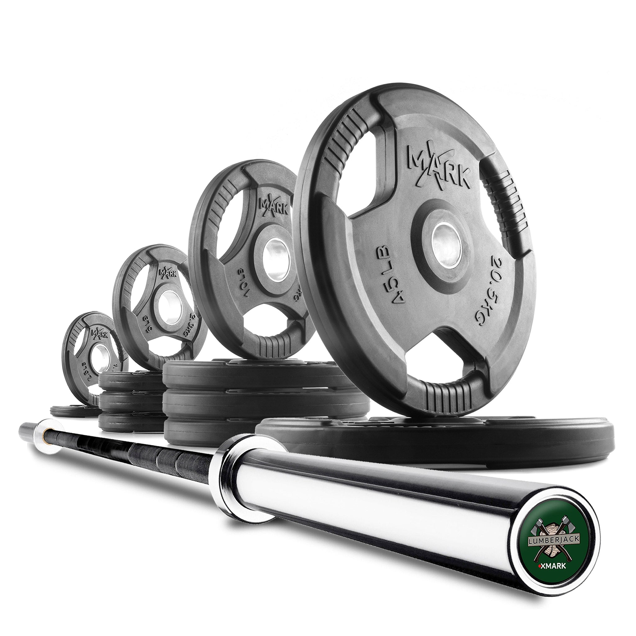Tri-Grip Olympic Weight Plates and Olympic Barbell Sets – Midway Sports