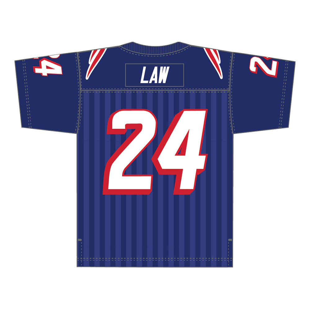 Ty Law New England Patriots Mitchell & Ness 1995 Dark Jersey – Midway ...