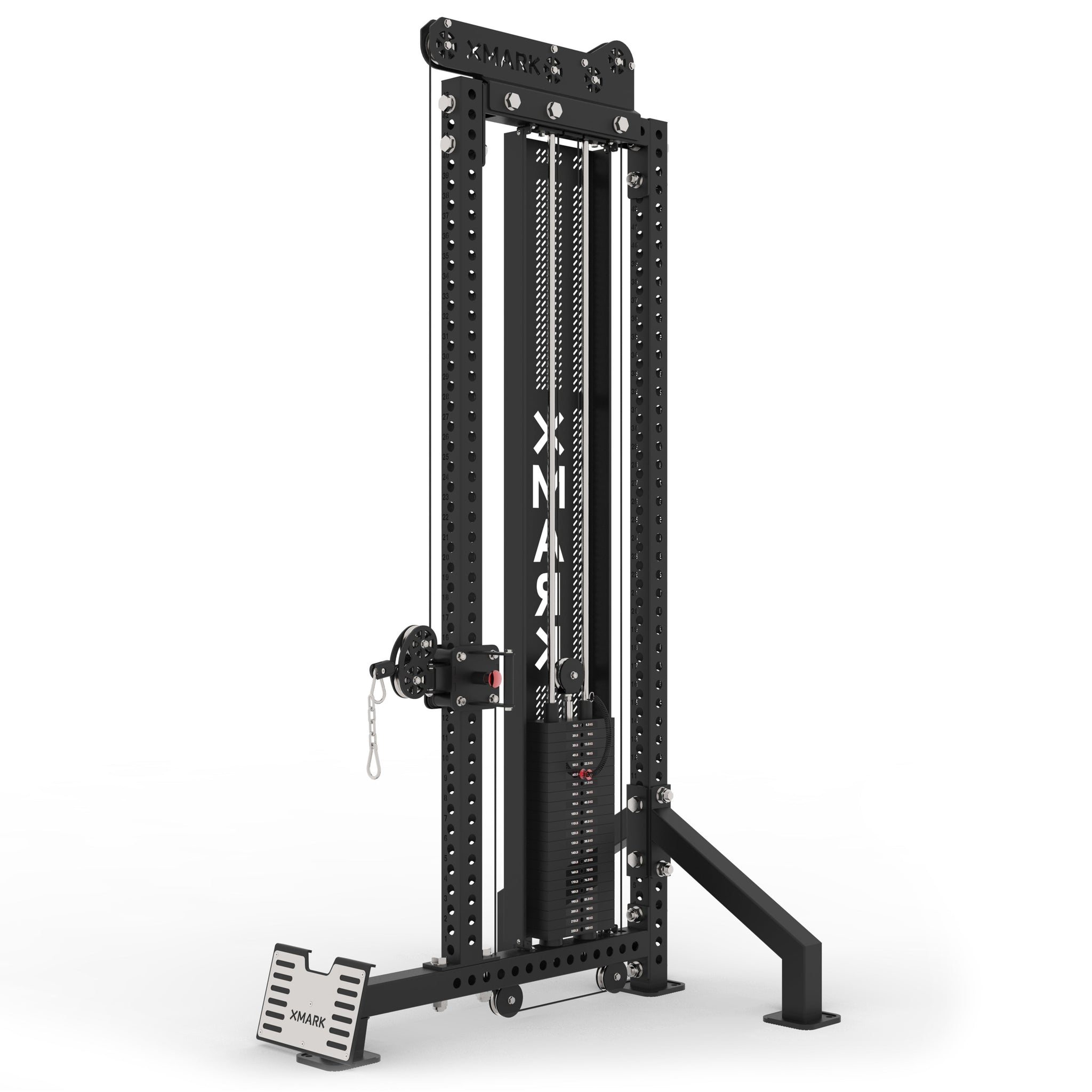 Commercial Single-Stack Functional Trainer, Low Row, Cable Attachments ...